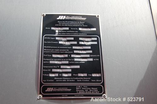 USED: JBI gas fired heater, model Ram 25. Natural gas, 1,000 btu/cubi