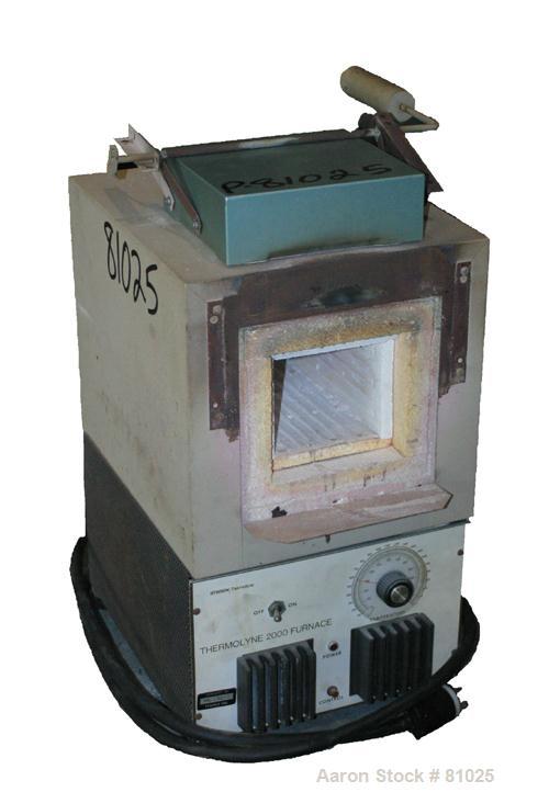 USED: Thermolyne muffle furnace, model EC2025P-1. 4" wide x 3-1/2" ta