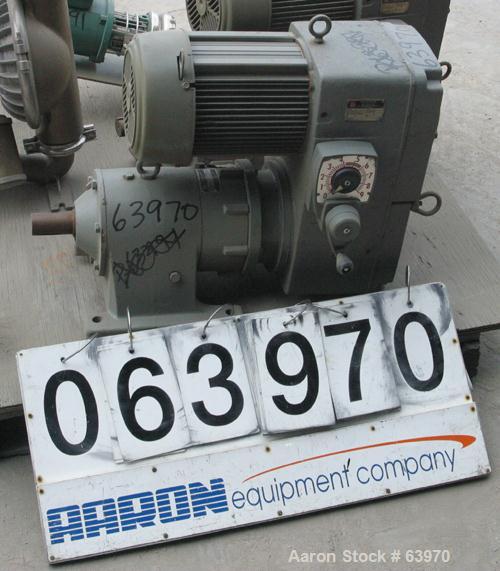 USED: US vari-drive motor, 5 hp, 230/460 1745 rpm, gearbox ratio 9.30