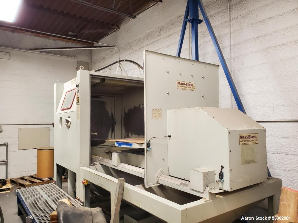 Used MaxiBlast Plastic Media Blast Cabinet. Last used to remove mold