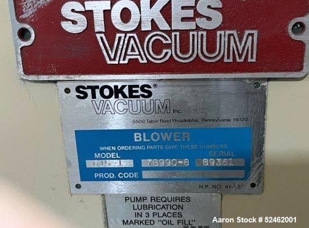 UsedStokes Front Loading Horizontal Batch Metalizer, Model 426-4, In