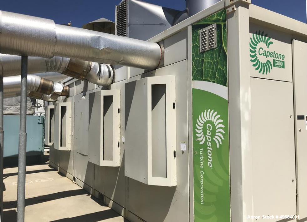Used Capstone C800 Microturbine for Burning Low BTU (350-600 Btu/scf)