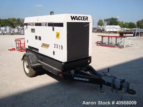 Used Wacker G50 Mobile Diesel Generator Set, 42 kW standby, 38 kW pri