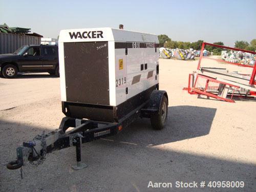 Used Wacker G50 Mobile Diesel Generator Set, 42 kW standby, 38 kW pri