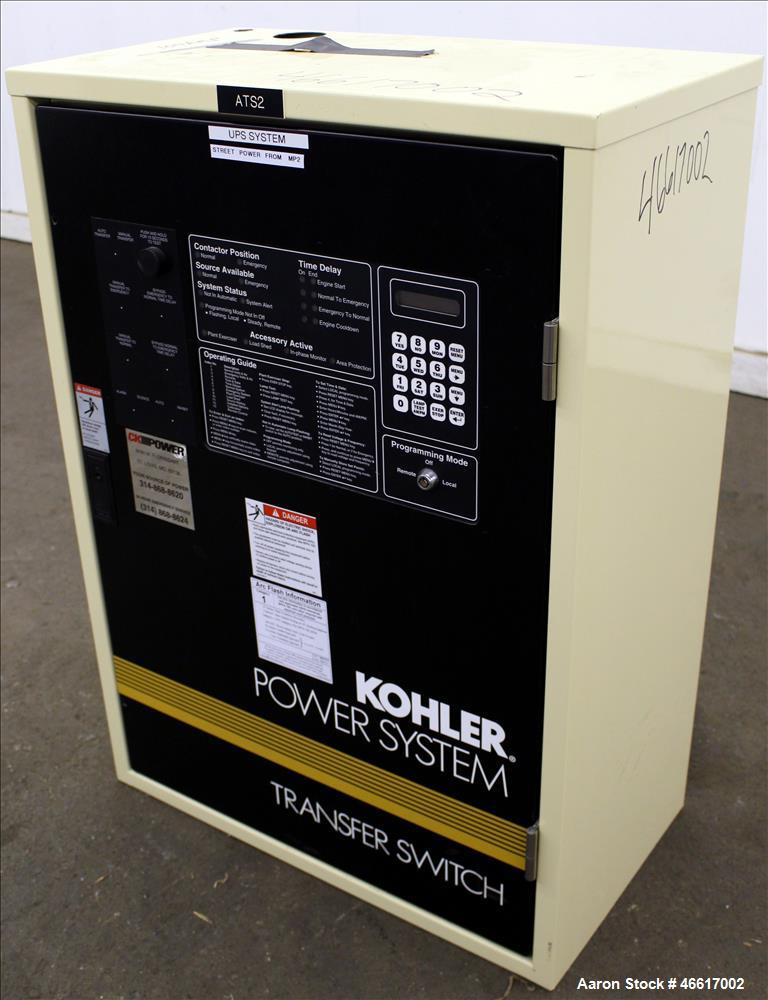 Used Kohler Automatic Transfer Switch, Part# K-566341-104, 104 Amp. 3