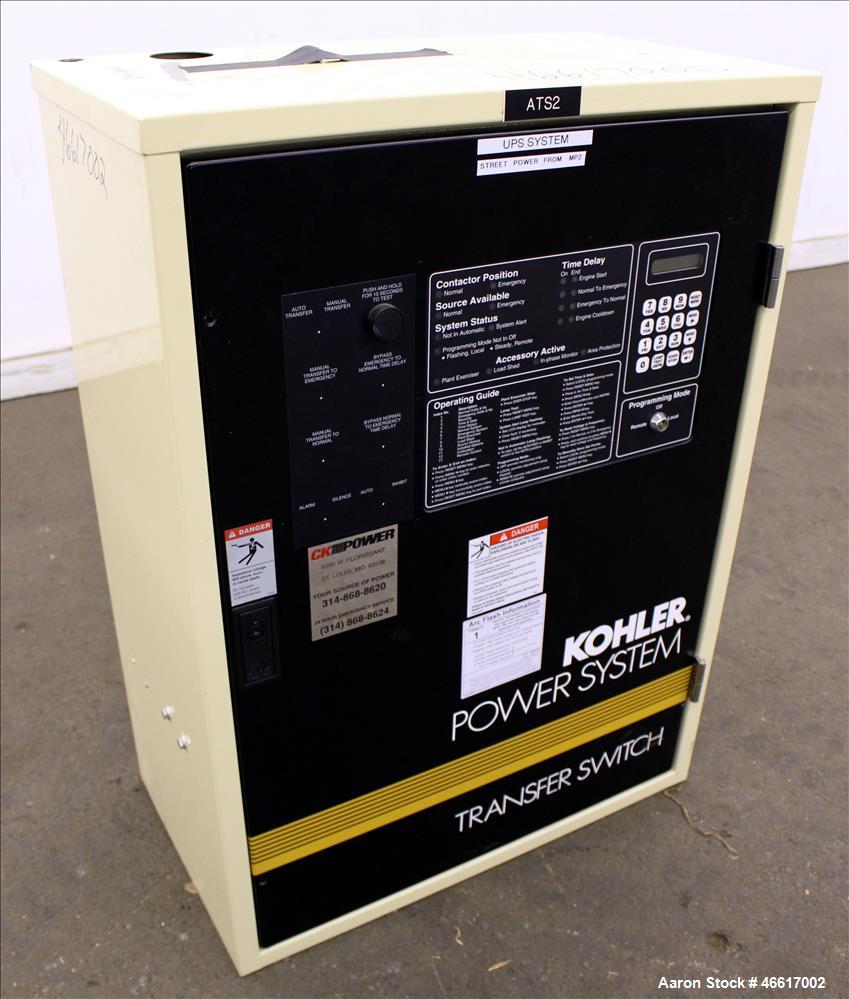 Used Kohler Automatic Transfer Switch, Part# K-566341-104, 104 Amp. 3