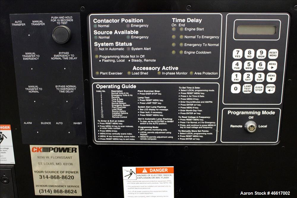 Used Kohler Automatic Transfer Switch, Part# K-566341-104, 104 Amp. 3
