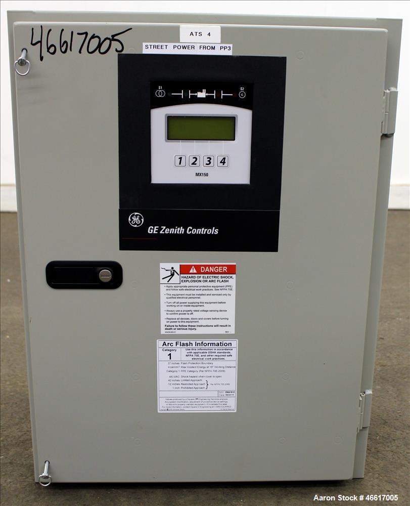 Used GE Zenith Automatic Transfer Switch, 80 Amp. 3/60/277/480 volt.