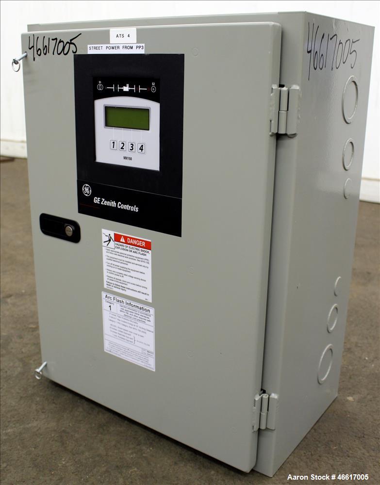 Used GE Zenith Automatic Transfer Switch, 80 Amp. 3/60/277/480 volt.