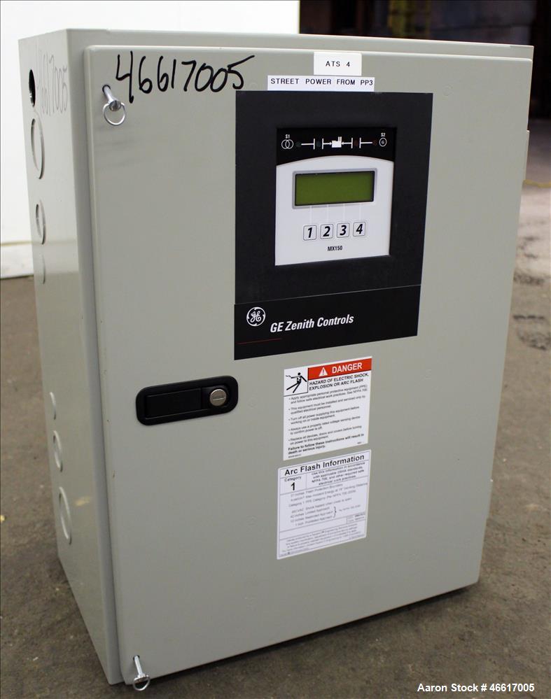 Used GE Zenith Automatic Transfer Switch, 80 Amp. 3/60/277/480 volt.