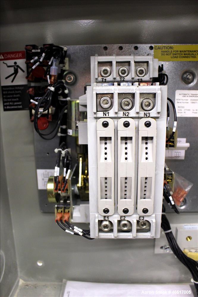 Used GE Zenith Automatic Transfer Switch, 80 Amp. 3/60/277/480 volt.