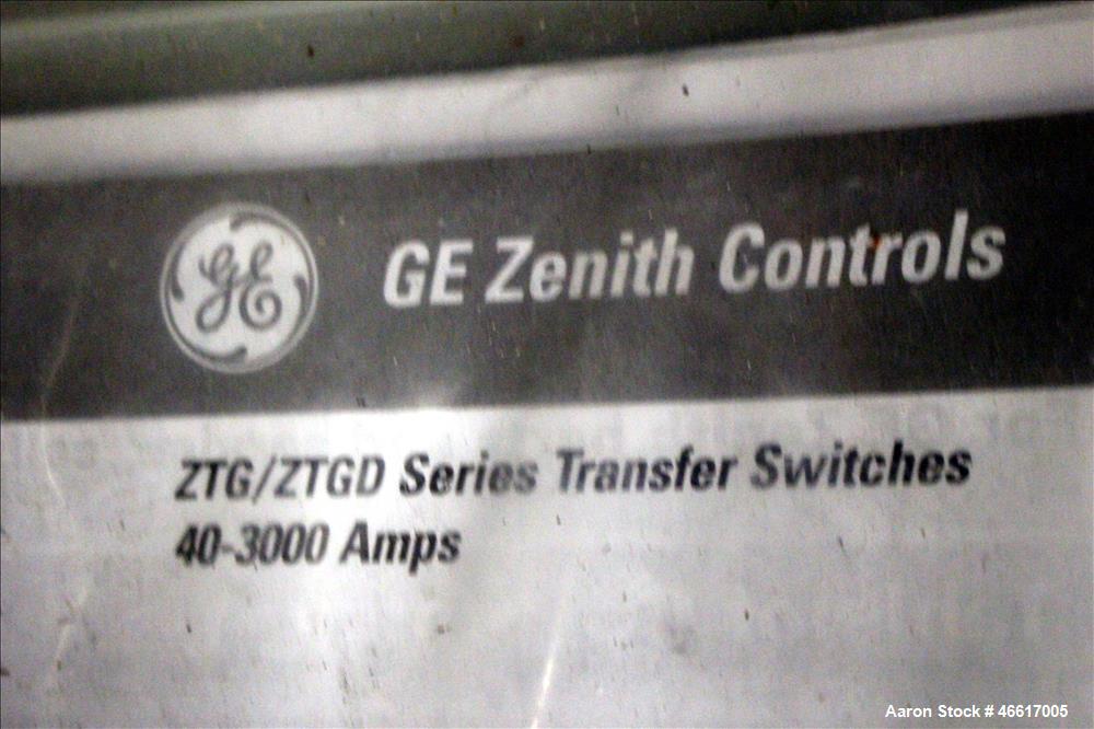 Used GE Zenith Automatic Transfer Switch, 80 Amp. 3/60/277/480 volt.