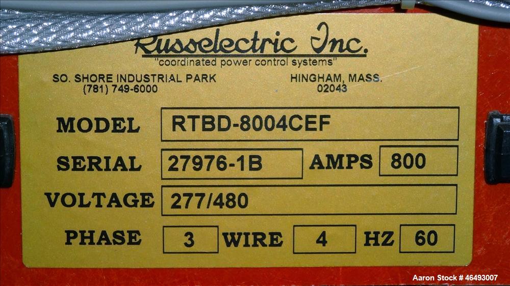 Used Russelectric Dual Operator Automatic Transfer Switch, Model RTBD