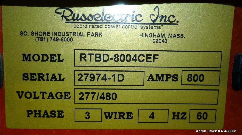 Used Russelectric Dual Operator Automatic Transfer Switch, Model RTBD