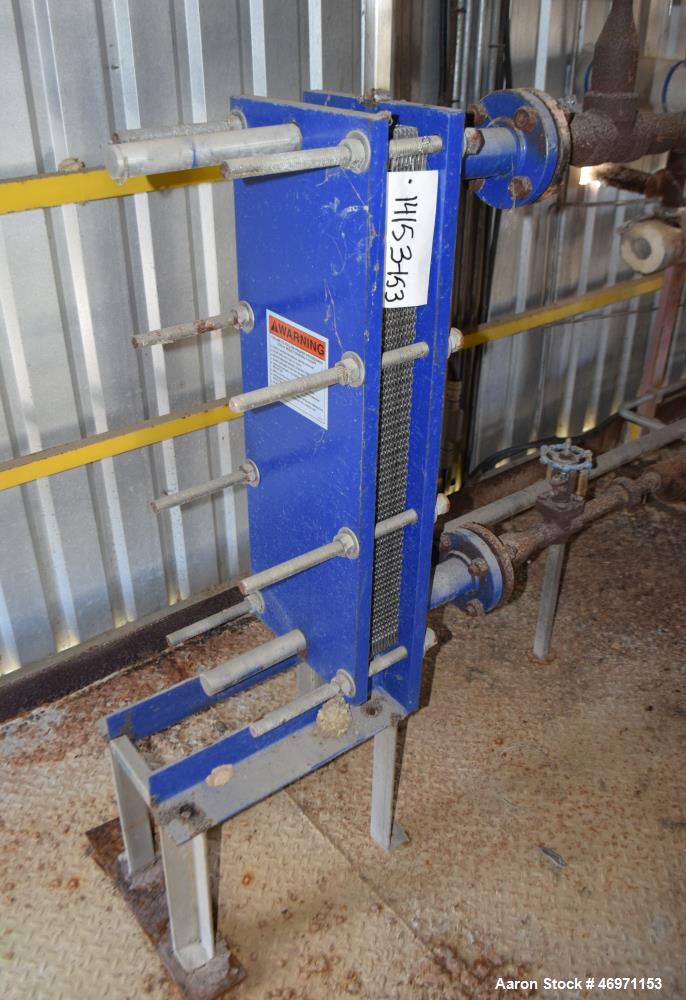 Used Mueller Plate Heat Exchanger, 32.2 Square Feet, Model AT10 C-20.