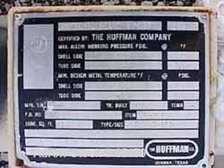 USED: Huffman heat exchanger, carbon steel, 26 sq