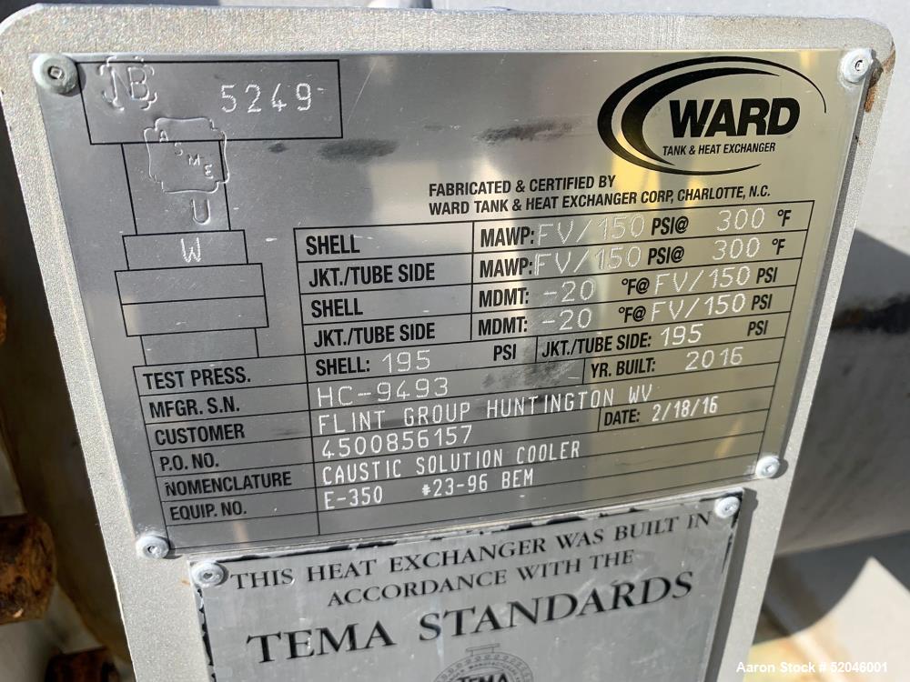 Unused- Ward Tank & Heat Exchanger Shell & Tube Heat Exchanger, Stain