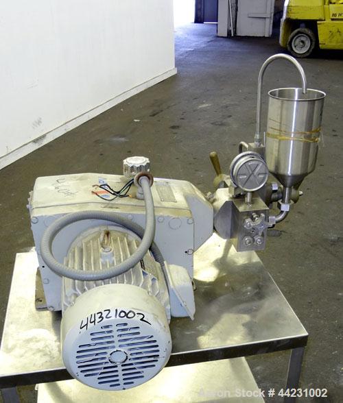 Used APV Gaulin Homogenizer, Model 15MR-8TBA, 316 Stainless Steel. Ca