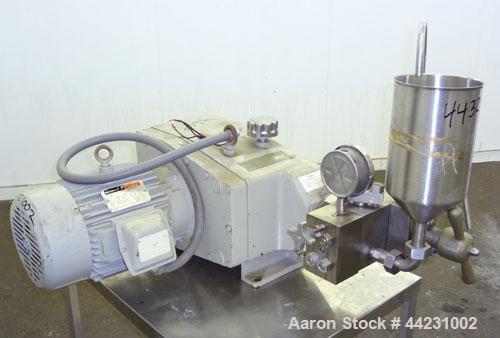 Used APV Gaulin Homogenizer, Model 15MR-8TBA, 316 Stainless Steel. Ca