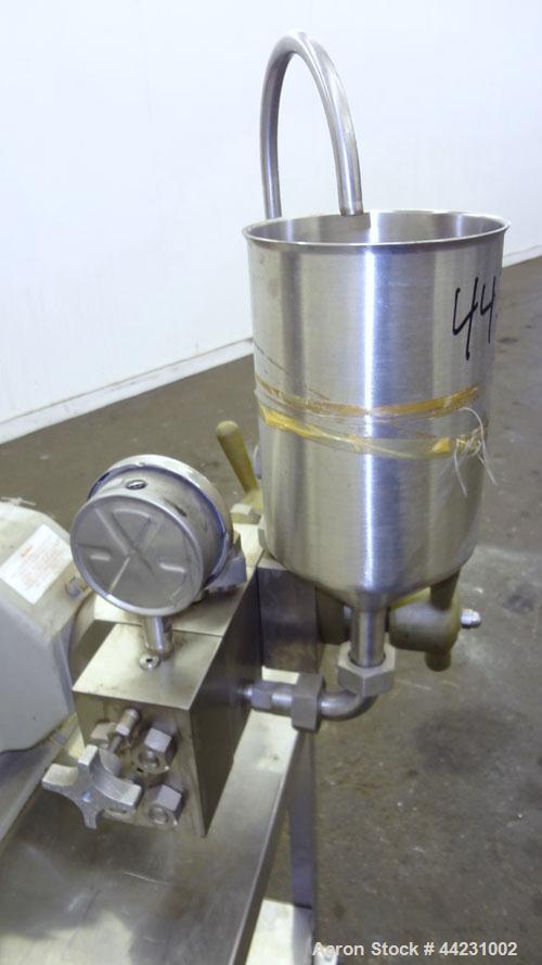Used APV Gaulin Homogenizer, Model 15MR-8TBA, 316 Stainless Steel. Ca