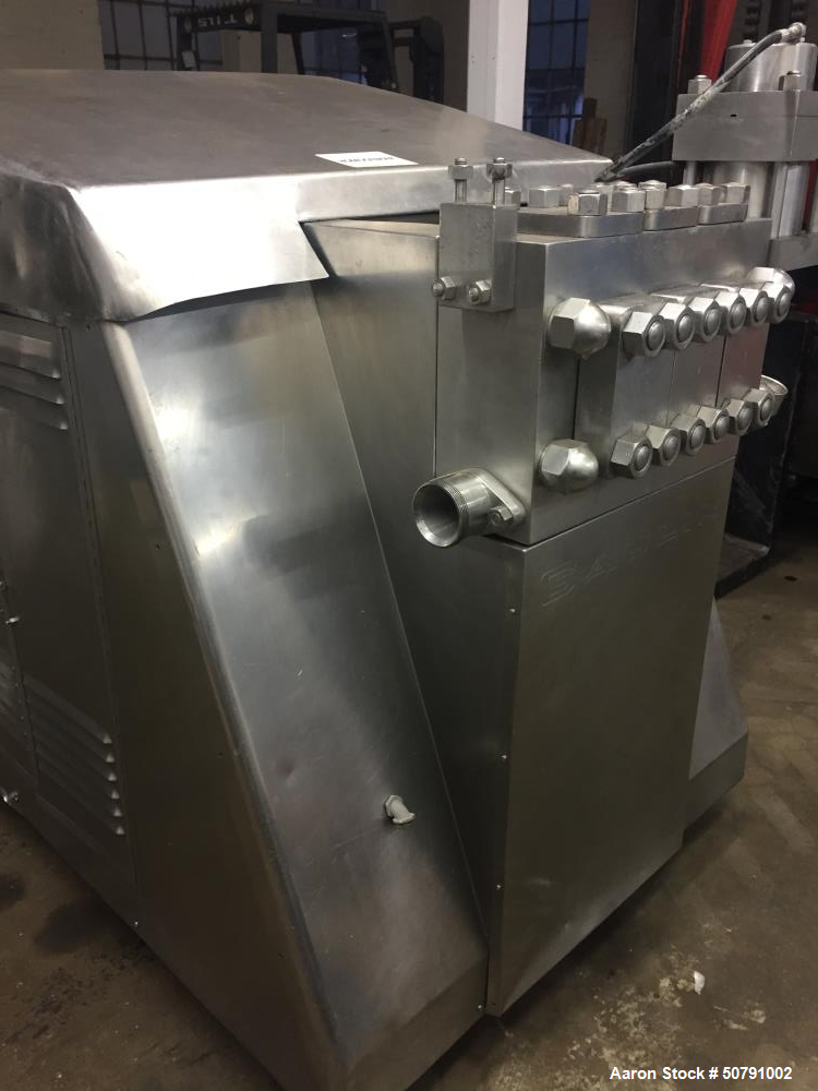 Used APV Gaulin Homogenizer, Type MF45A-3PS. Stainless Steel construc