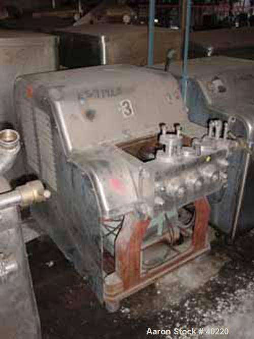 Used Cherry Burrell Homogenizer, Model SS2100VBR, Stainless Steel. Ca