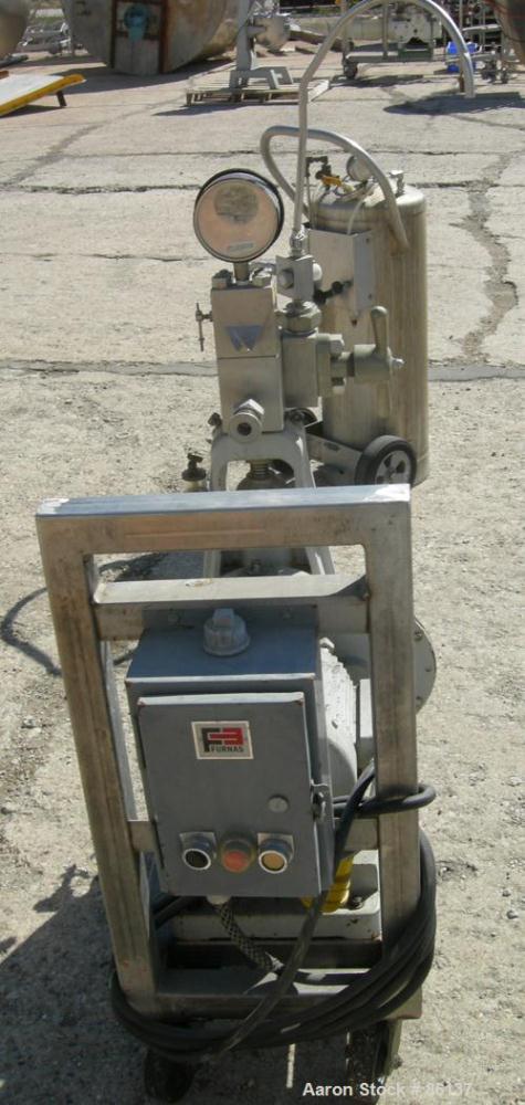 USED: Gaulin laboratory homogenizer, model 15M 8TA, stainless steel.