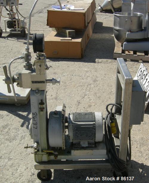 USED: Gaulin laboratory homogenizer, model 15M 8TA, stainless steel.