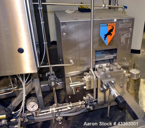 Used GEA Niro Sovai Pilot Production Homogenizer System, Consisting O