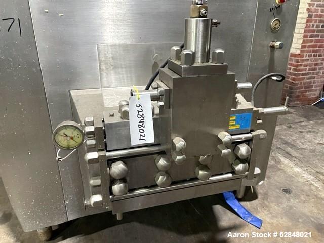 Used Rannie Homogenizer, Model BT, Type 40.120H. Capacity 1056.688 gp