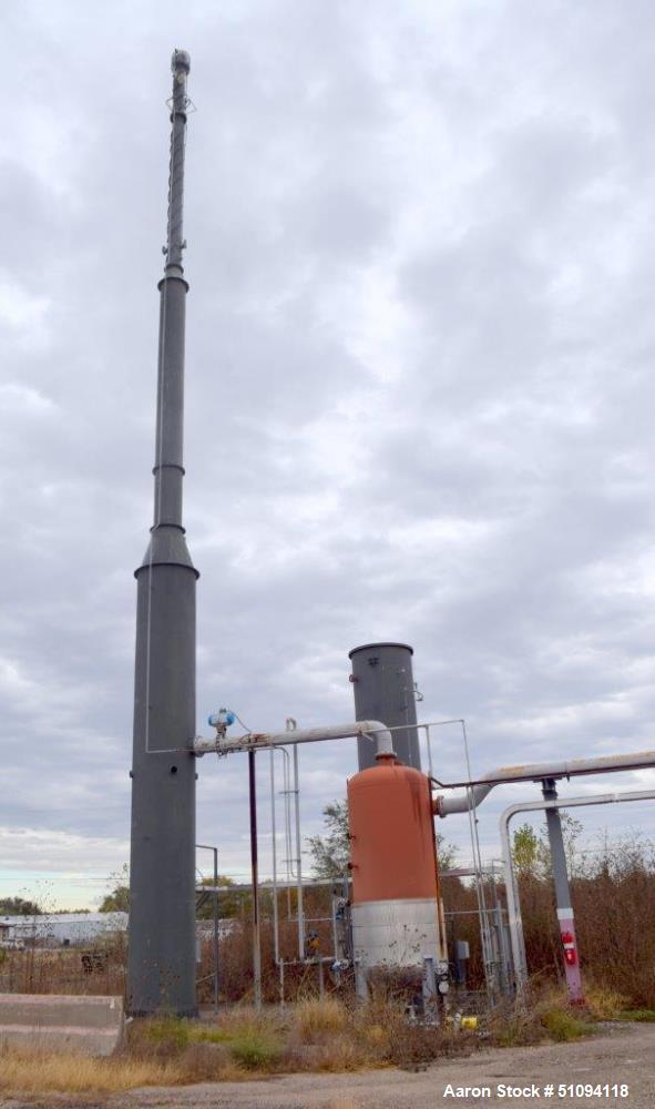 Used MRW Technologies Combustion Utility Flare Stack System. Includes