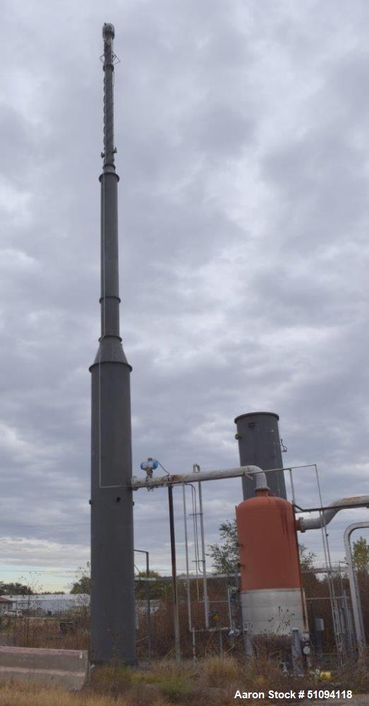 Used MRW Technologies Combustion Utility Flare Stack System. Includes
