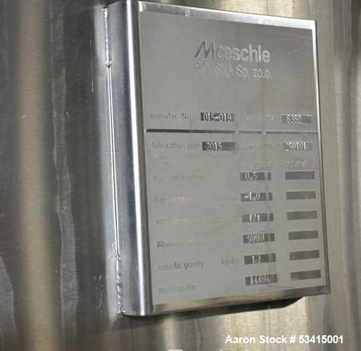 Used Moeschle Behalterbau GmbH 5000 Liter / 1320 Gallon, 316L Stainle