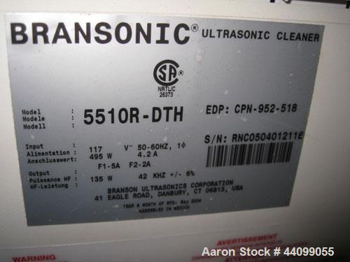 UsedBranson Bransonic Ultrasonic Cleaner Bath, Model 5510R-DTH. Seria