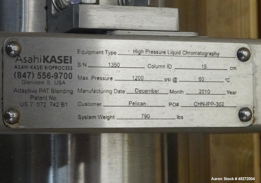 Used Asahi Kasei Bioprocess High Pressure Chromatography System, 316L