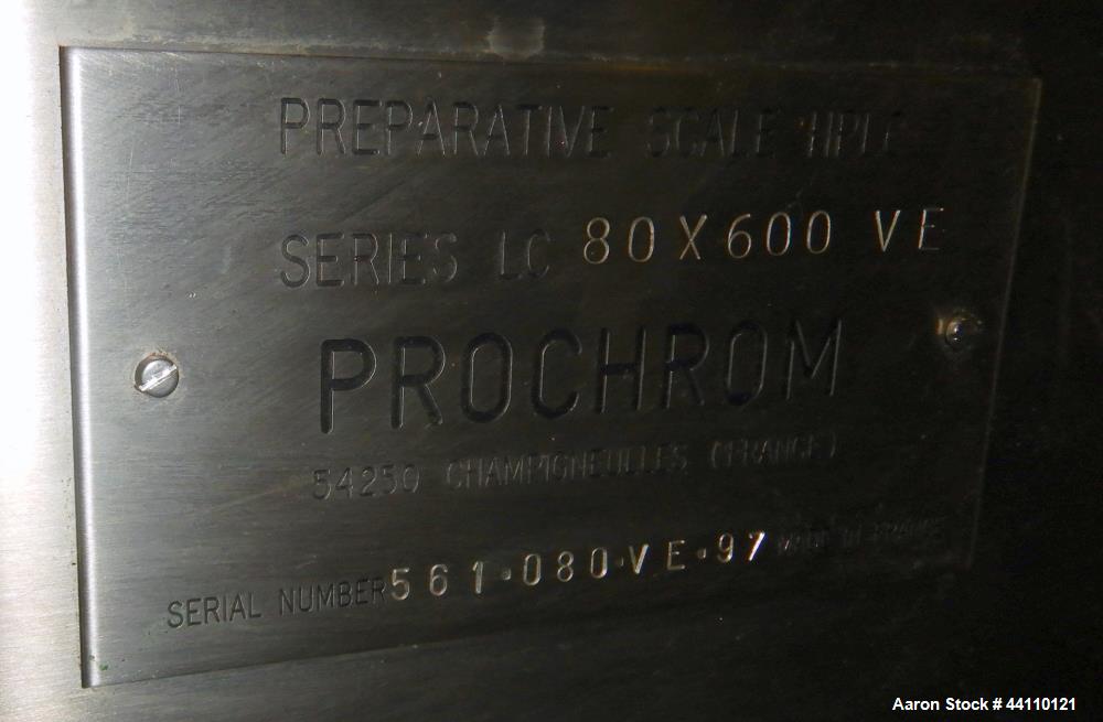 Used LAB Scale Prep HPLC Prochrom, Series LC80X600 VE. Serial# 561-08