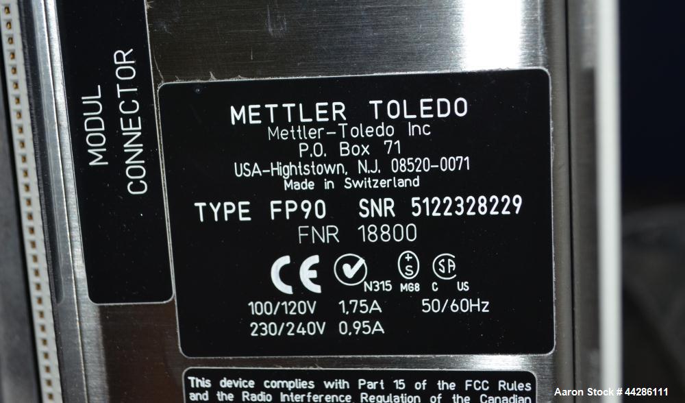 Used Mettler Toledo FP83HT Dropping Point Cell. Determines dropping a