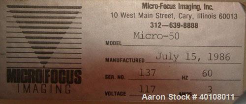 Used- Micro-Focus Imaging Cabinet X-Ray Unit, Mod