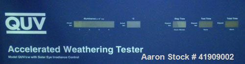 Used QUV Accelerated Weathering Tester, Model QUV/CW. Temperature ran