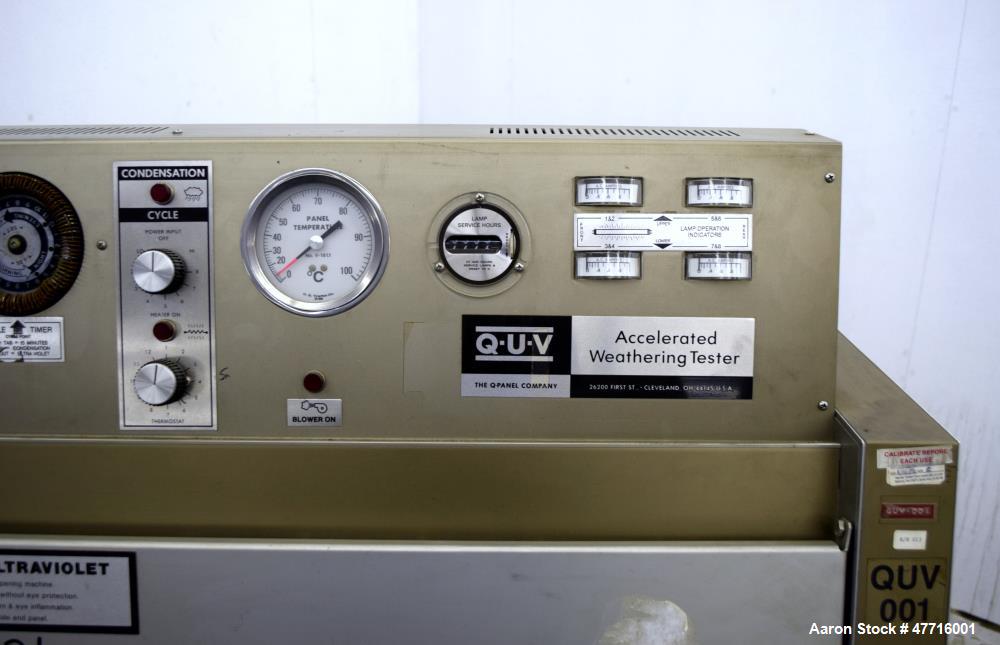 Used QUV Accelerated Weathering Tester, Model QUV. Temperature ranges