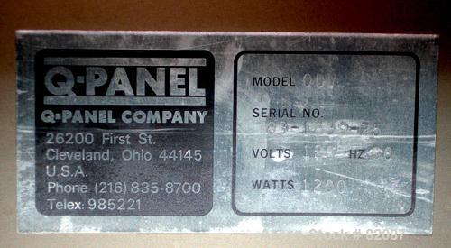 USED: QUV accelerated weather tester, model QUV. Approx UV exposure r