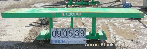Used: Lexco long deck hydraulic lift table, model STN3010-2F, carbon