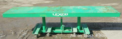Used: Lexco long deck hydraulic lift table, model STN3010-2F, carbon