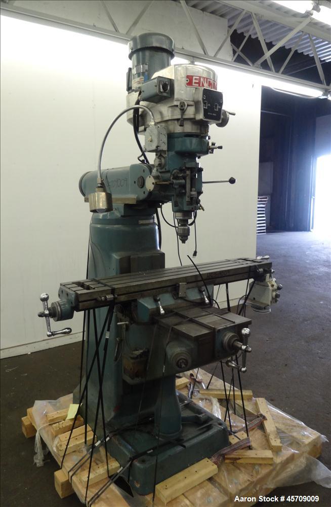 Used Enco Variable Speed Vertical Milling Machine. Table size 49" lon