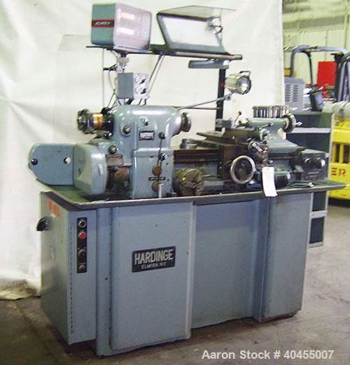 Used Hardinge 9'' x 18'' Precision Tool Room Lathe. Spindle construct