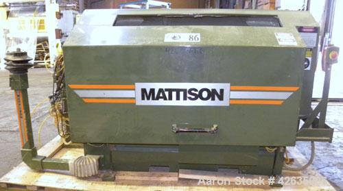 Used Mattison Rotary Lathe, Model 86-2. Arbor length 48, maximum leng