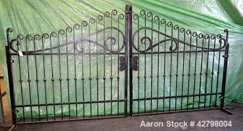 Used Wrought Iron Gates. Set Consisting Of: (2) Gates, each approxim