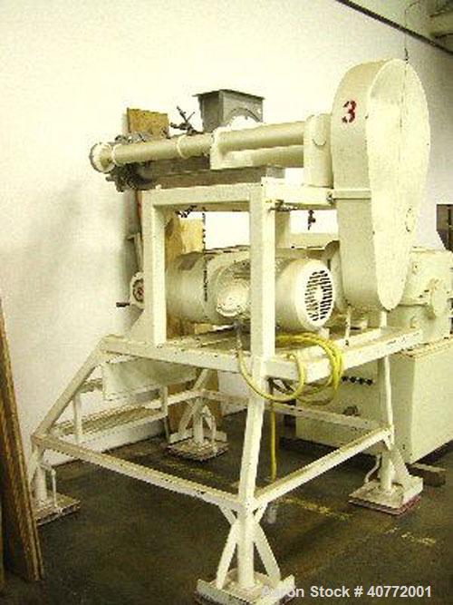 UsedRietz Extructor, model RE-10-K5F431. Stainless steel product cont