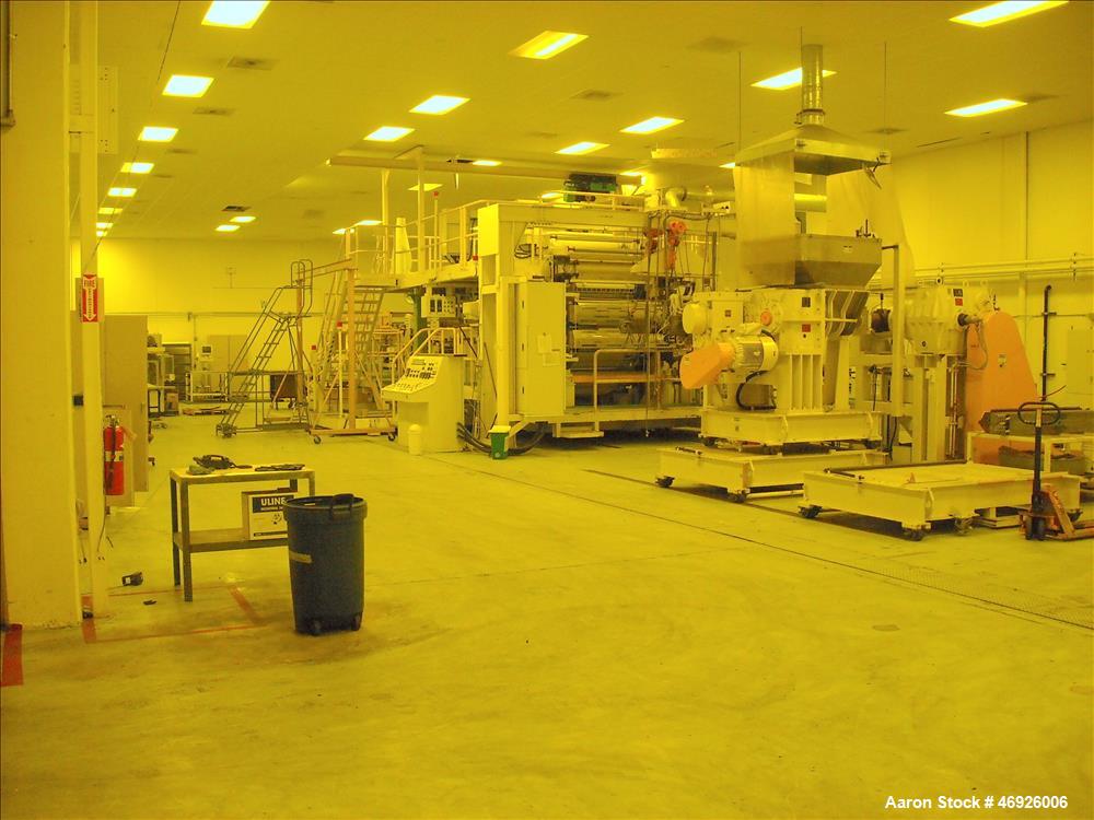 UsedTwo roll vertical calender stack with Tokuden internally heated r