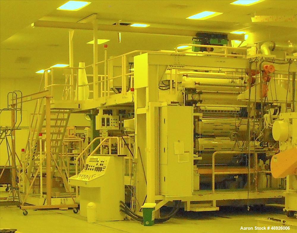 UsedTwo roll vertical calender stack with Tokuden internally heated r